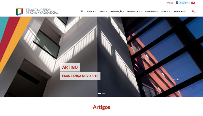 Novo site da Escola Superior de Comunicação Social | Politécnico de Lisboa Novo site da Escola Superior de Comunicação Social | Politécnico de Lisboa